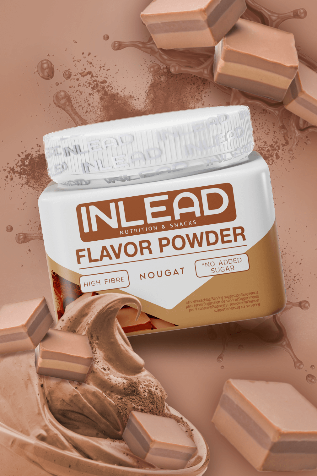 Inlead Nougat Flavor Powder | Kalorienfreies Geschmackspulver für Fitn, 16,95